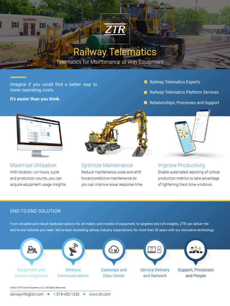Mow Onepager Railway Telematics | PDF | Service Industries | Computer Engineering