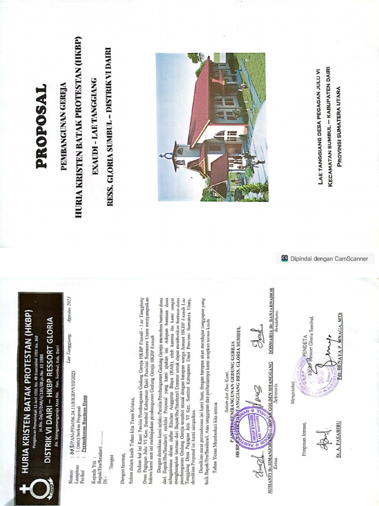 Proposal Pembangunan HKBP Exaudi | PDF