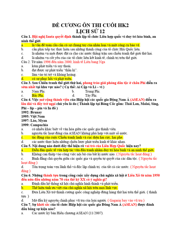 ĐỀ CƯƠNG CUỐI HK2 - K12 - HS | PDF