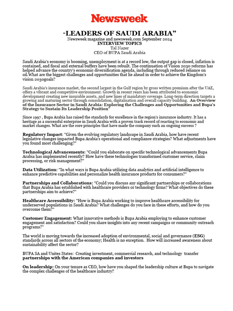 Topics BUPA Saudi | PDF | Saudi Arabia | Business