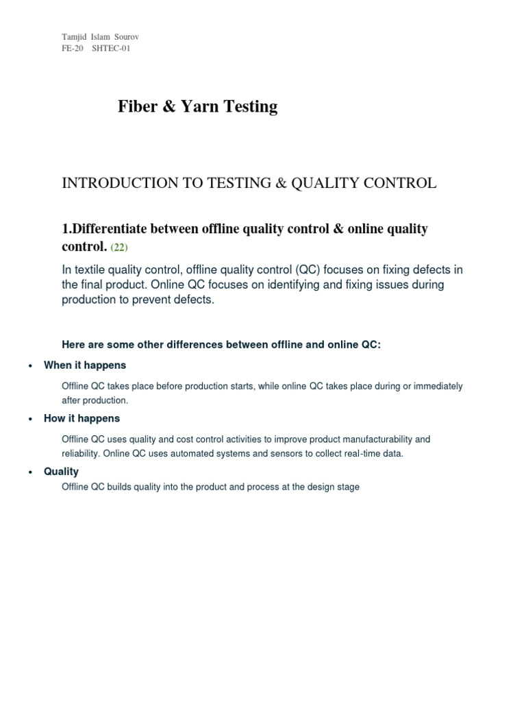 Introduction of FYT BY SOUROV Update 2-7-24 | PDF | Textiles | Yarn