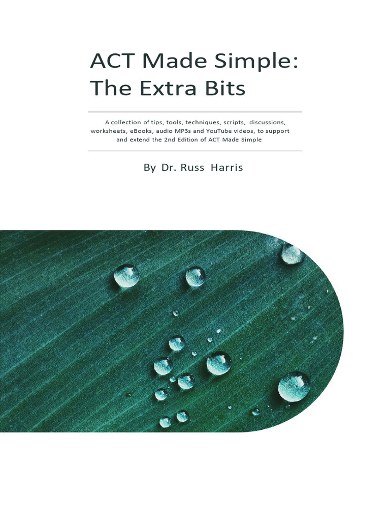 ACT Made Simple - The Extra Bits - by Russ Harris - Textbook Support ...