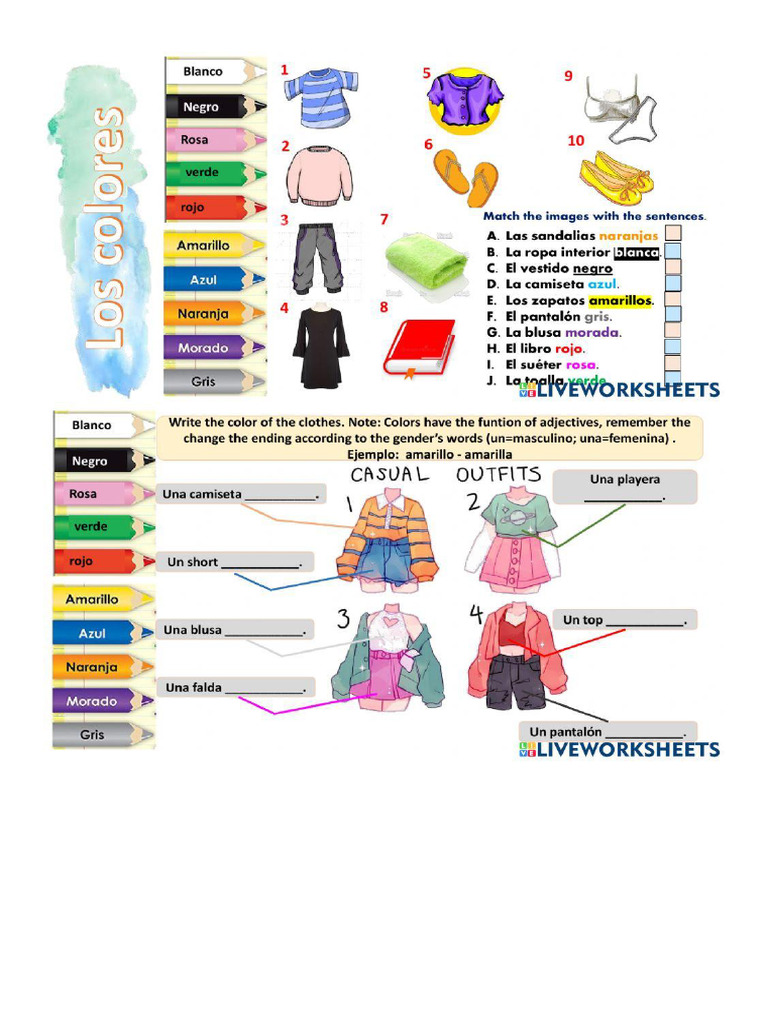 Los Colores de La Ropa | PDF