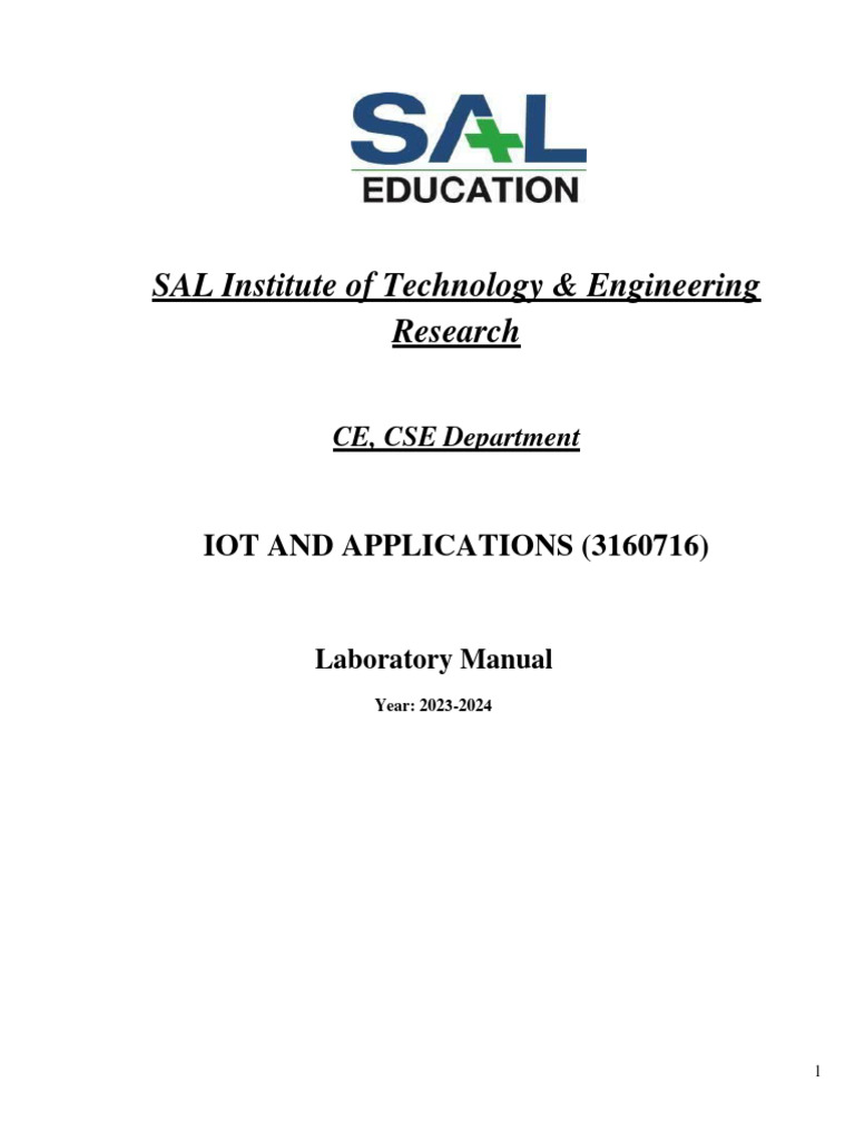Lab Manual Iot 6th | PDF | Arduino | Raspberry Pi
