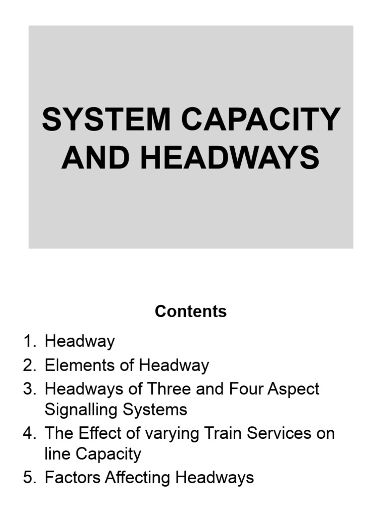 Understanding Railway Headways | PDF | Train | Land Transport