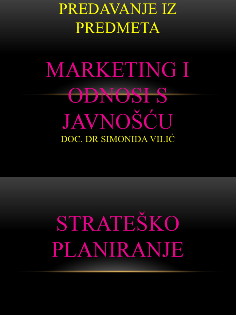 3.STRATE+áKO PLANIRANJE | PDF