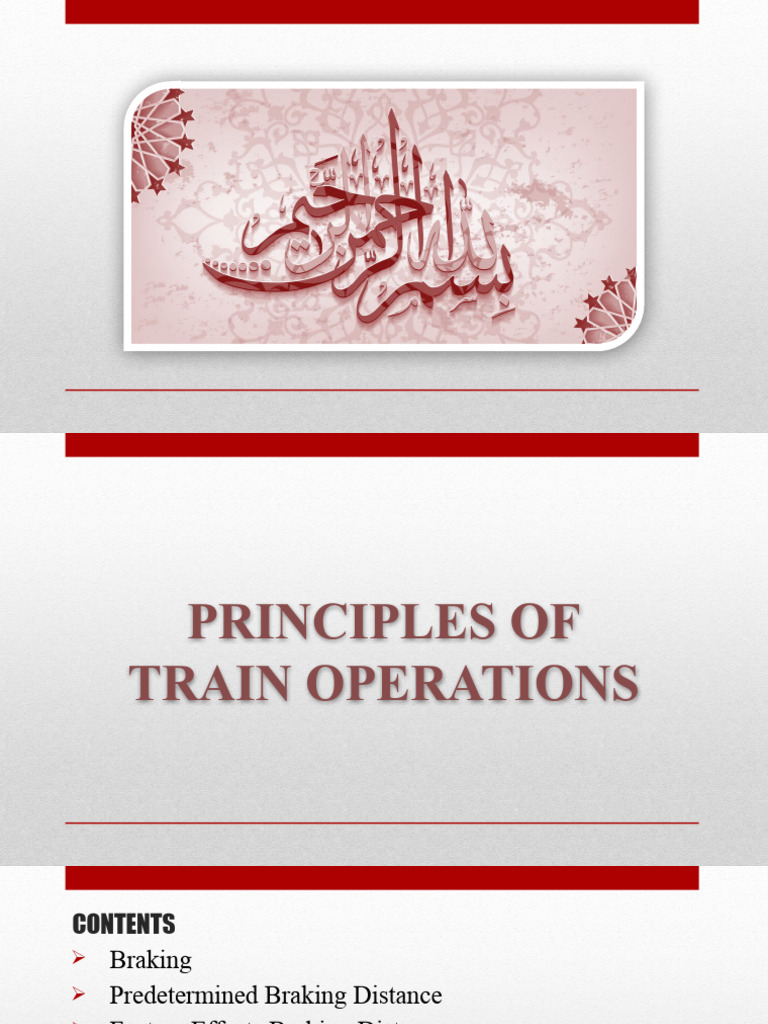 03-Principles of Train Operations | PDF | Train | Brake
