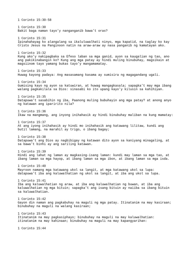 1 Corinto 15 30 | PDF