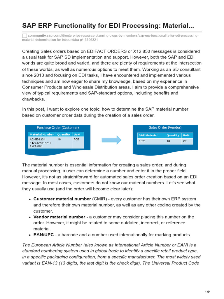 SAP ERP Functionality For EDI Processing Material | PDF | Universal ... SAP ERP Functionality For EDI Processing Material | PDF | Universal ...