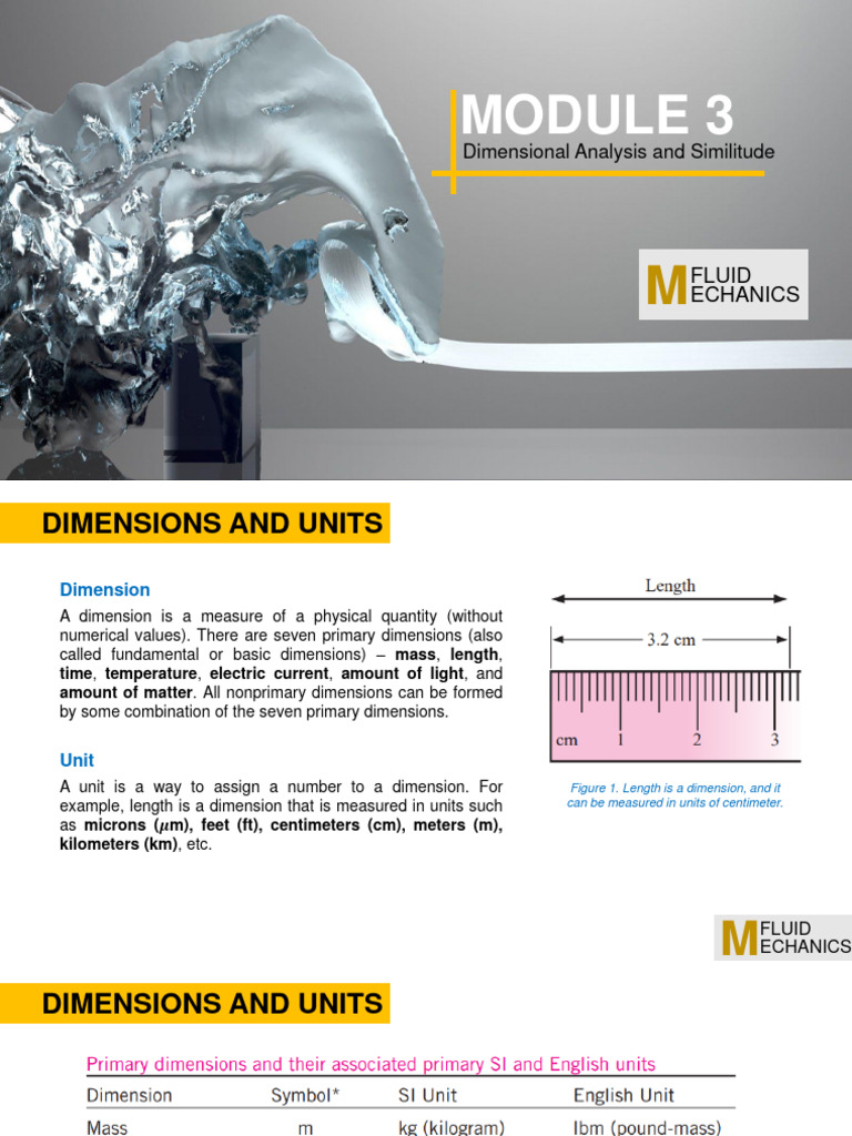 Module 3 Dimensional Analysis and Similitude | PDF | Mathematics ...