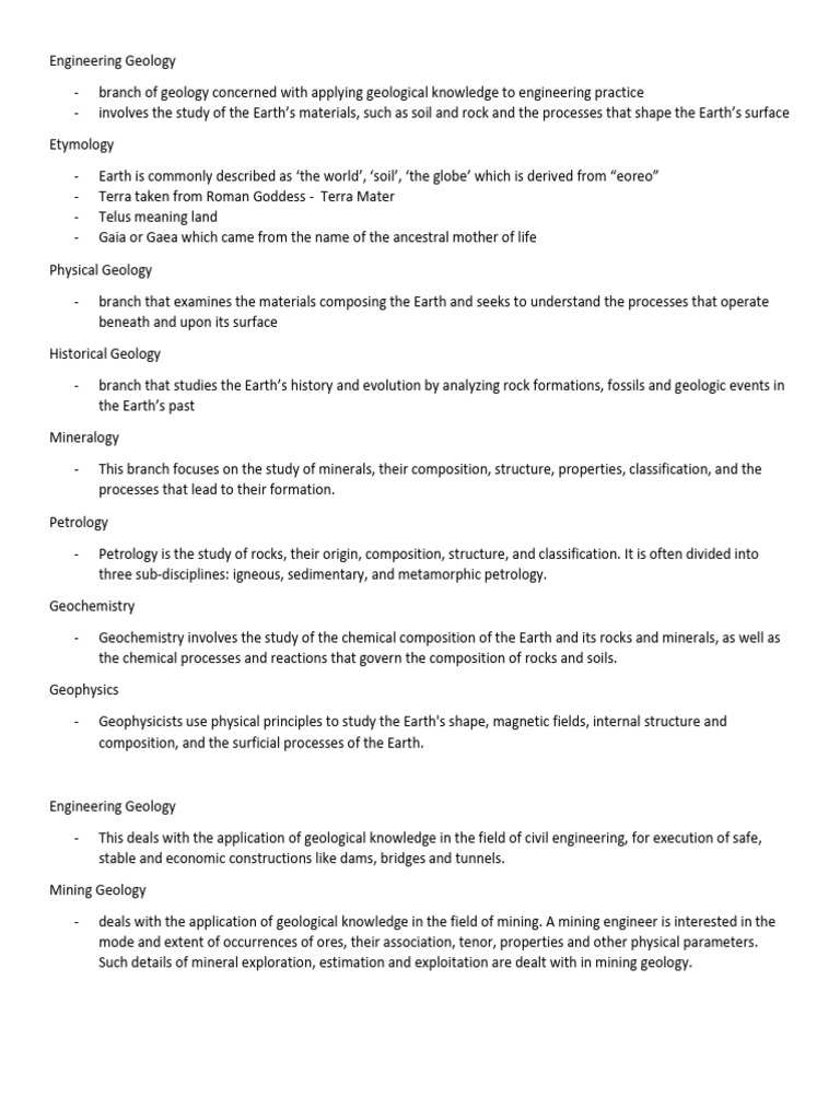 Engineering Geology | PDF | Geology | Stars