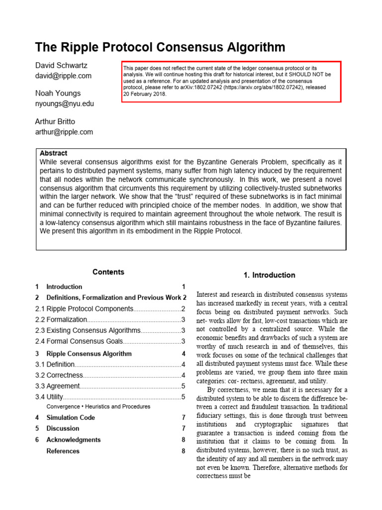 Ripple Consensus Whitepaper | PDF | Distributed Computing | Computing