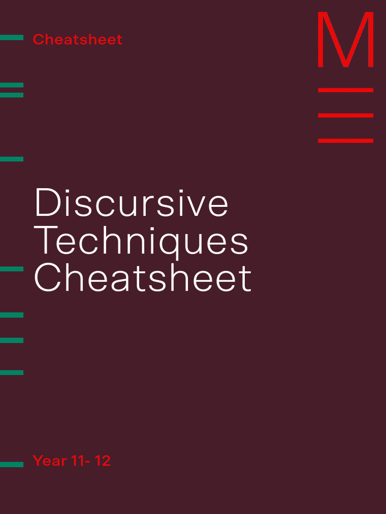 2020 Matrix Discursive Cheatsheet | PDF | Ellipsis | Narration
