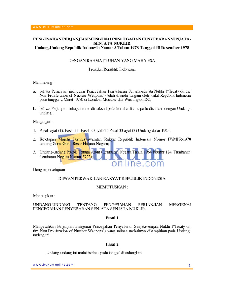 Uu8 1978 | PDF | Hukum
