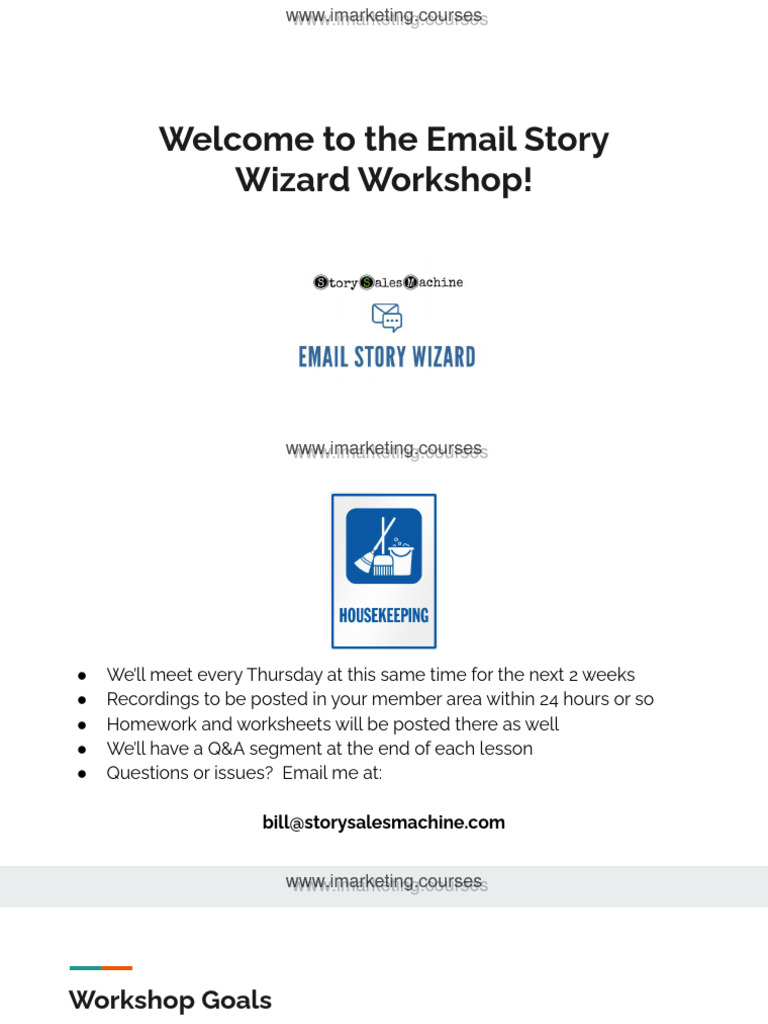01-Week 1 - Email Story Wizard Workshop | PDF | Human Communication | Learning