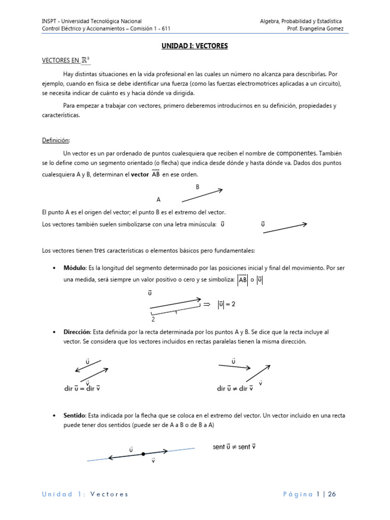 Introducción a Vectores en Matemáticas | PDF | Vector Euclidiano ...