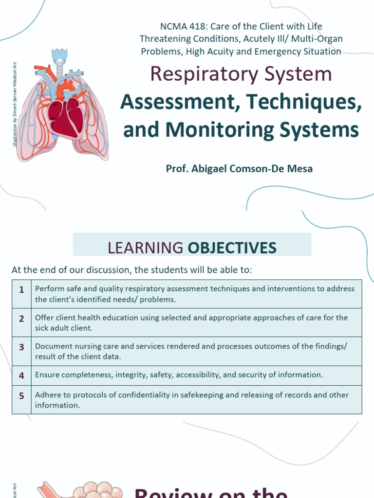 Respiratory System Assessment Guide | PDF | Respiratory Tract | Breathing