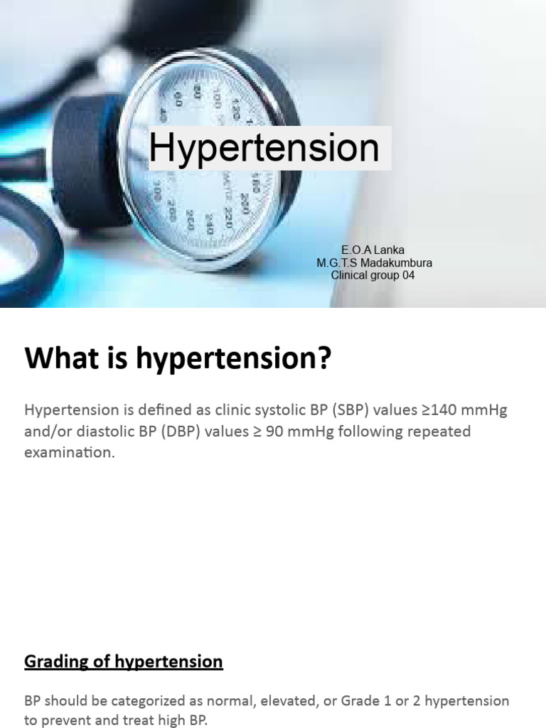 Hypertension | PDF | Hypertension | Blood Pressure