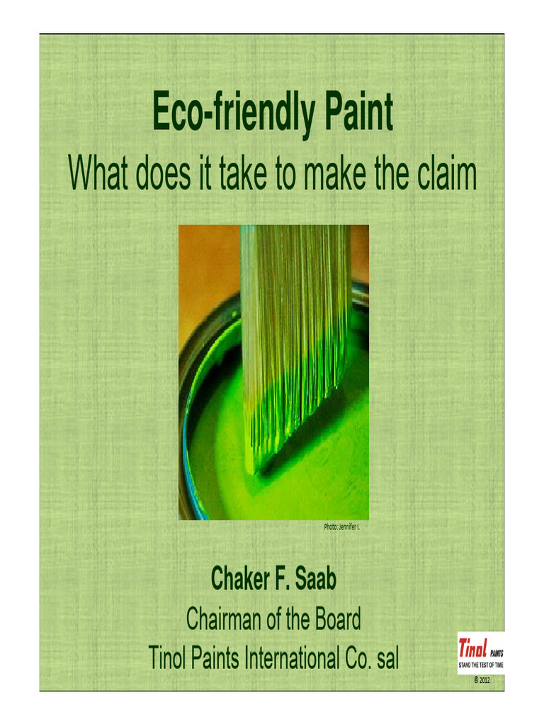 Eco-Friendly Paint Insights | PDF | Paint | Volatile Organic Compound