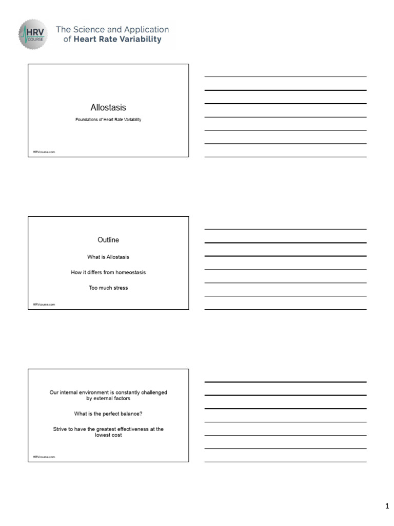 Understanding Allostasis and HRV | PDF | Stress (Biology) | Endocrine ...