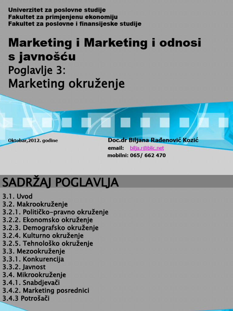 Marketing - Poglavlje 3 IS | PDF