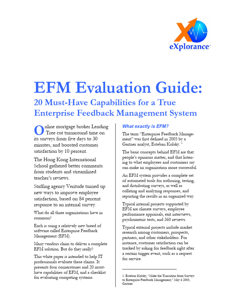 Explorance True EFM Evaluation Guide | PDF | Customer Relationship Management | World Wide Web
