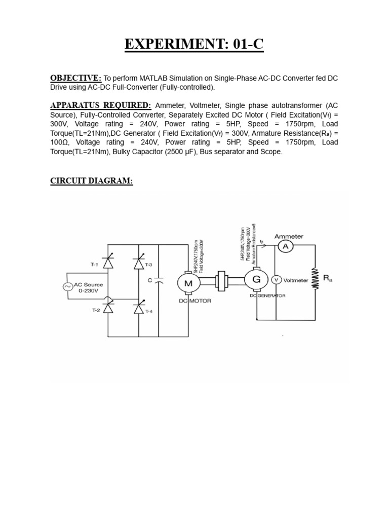 Exp 01 C | Download Free PDF | Rectifier | Electric Motor