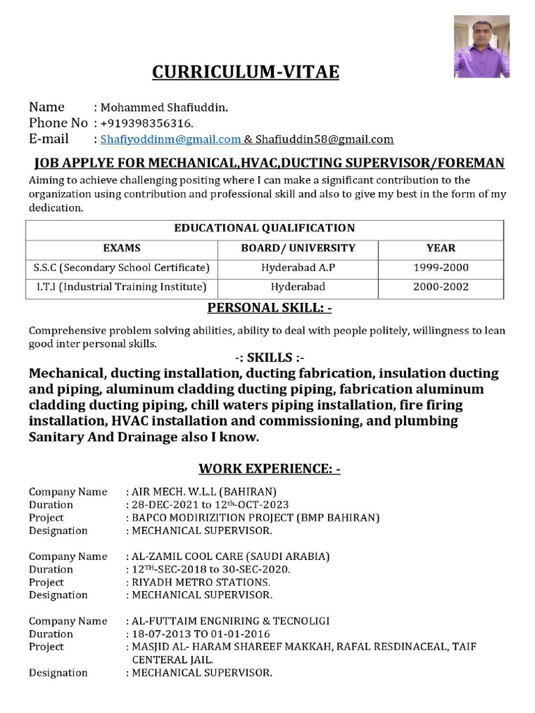 Shafi CV 27 03 24 | PDF