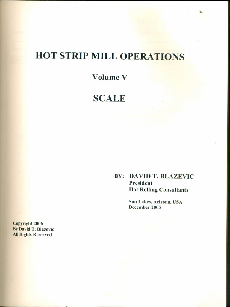Hot Strip Mill Operation | PDF