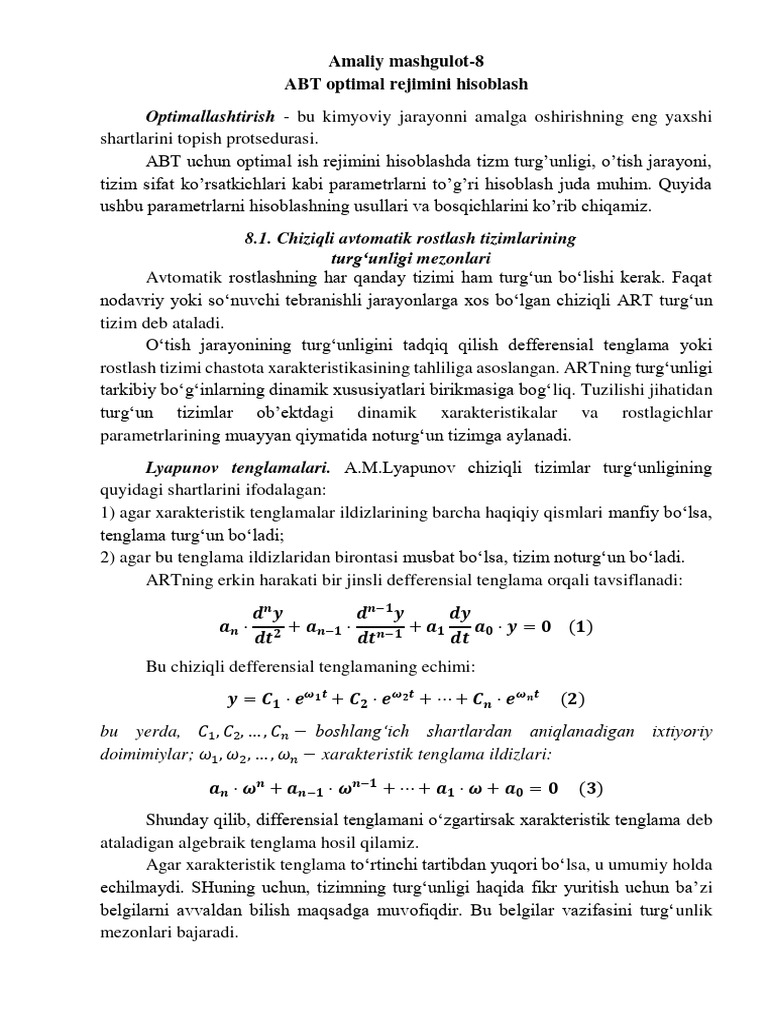 Amaliy Mashg'ulot-08 | PDF
