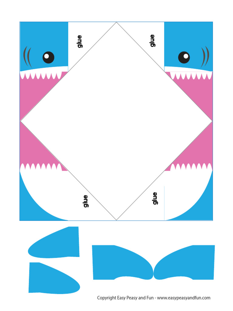 Shark Cootie Catcher Printable | PDF | Paper