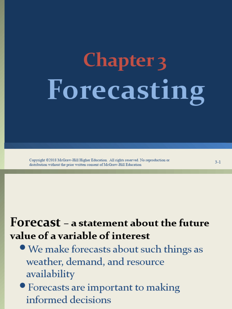 Stevenson - 13e - Chapter - 3 Revised | PDF | Forecasting | Linear Regression