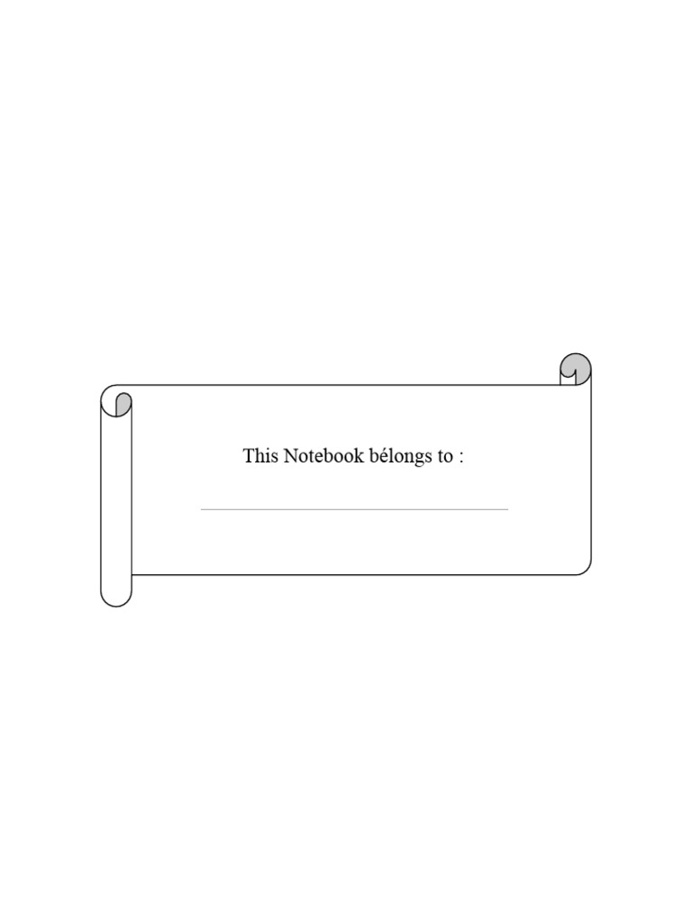 This Notebook Bélongs To | PDF