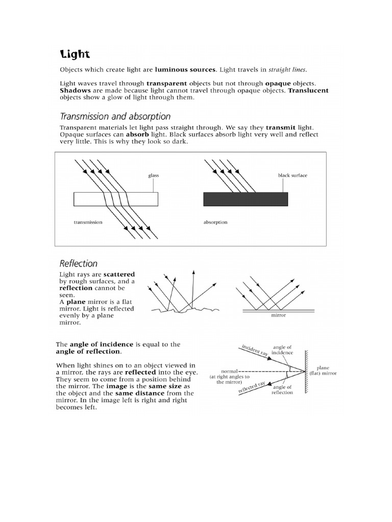 Year 8 Physics Summary Sheet | PDF