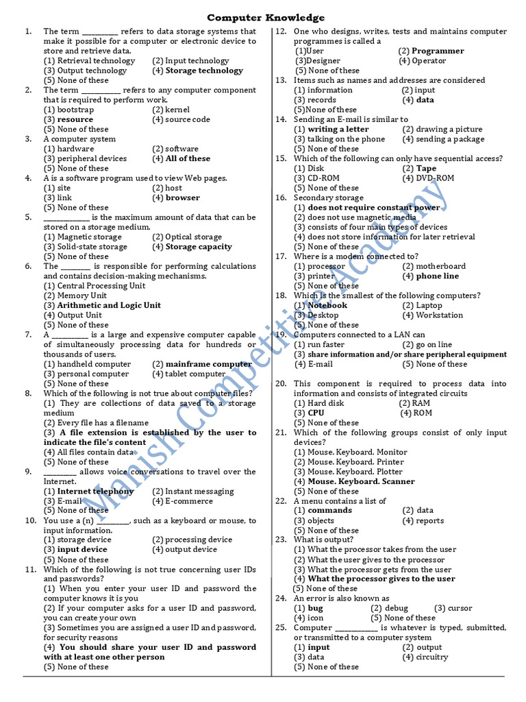 Computer Knowledge | PDF | Computer Data Storage | Computer File