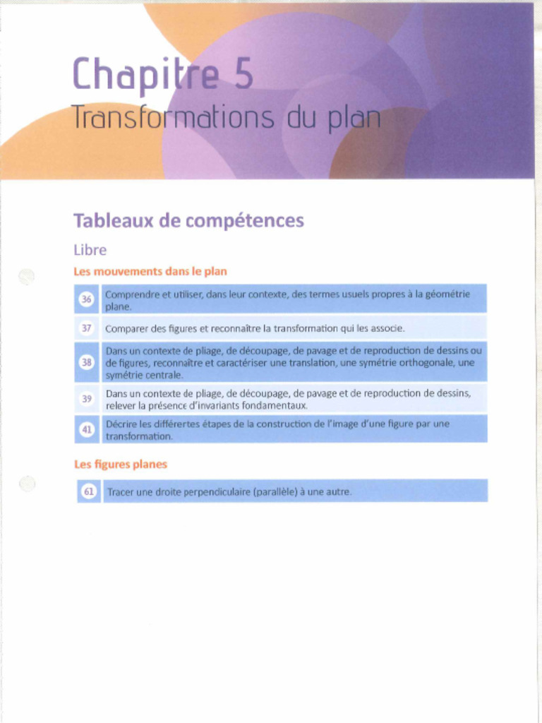 Acti1 CHAP05 Transformations Du Plan 1 | PDF