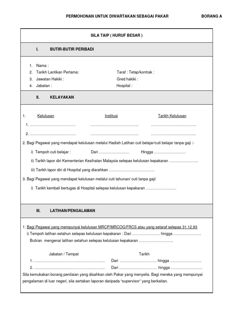 Borang A PDF | PDF