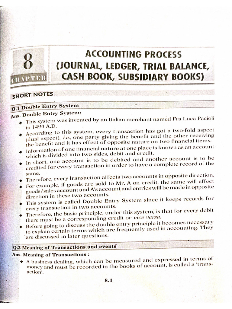 Accounting Process (Journal, Ledger, Trial Balance, Cash Book ...