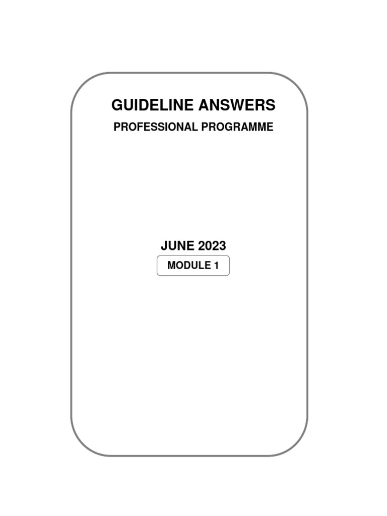 Guideline - Answer (PP) - Module I | PDF | Audit | Board Of Directors