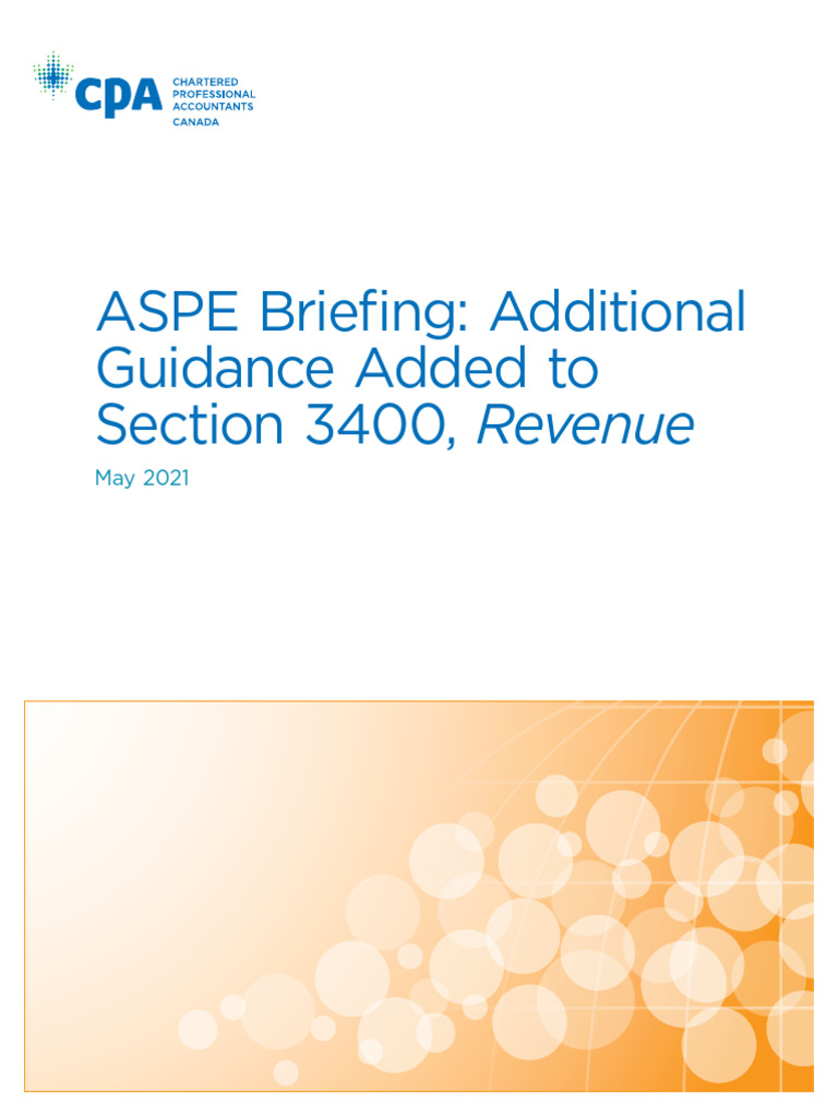 RG ASPE Briefing Section 3400 Revenue | PDF | International Financial ...