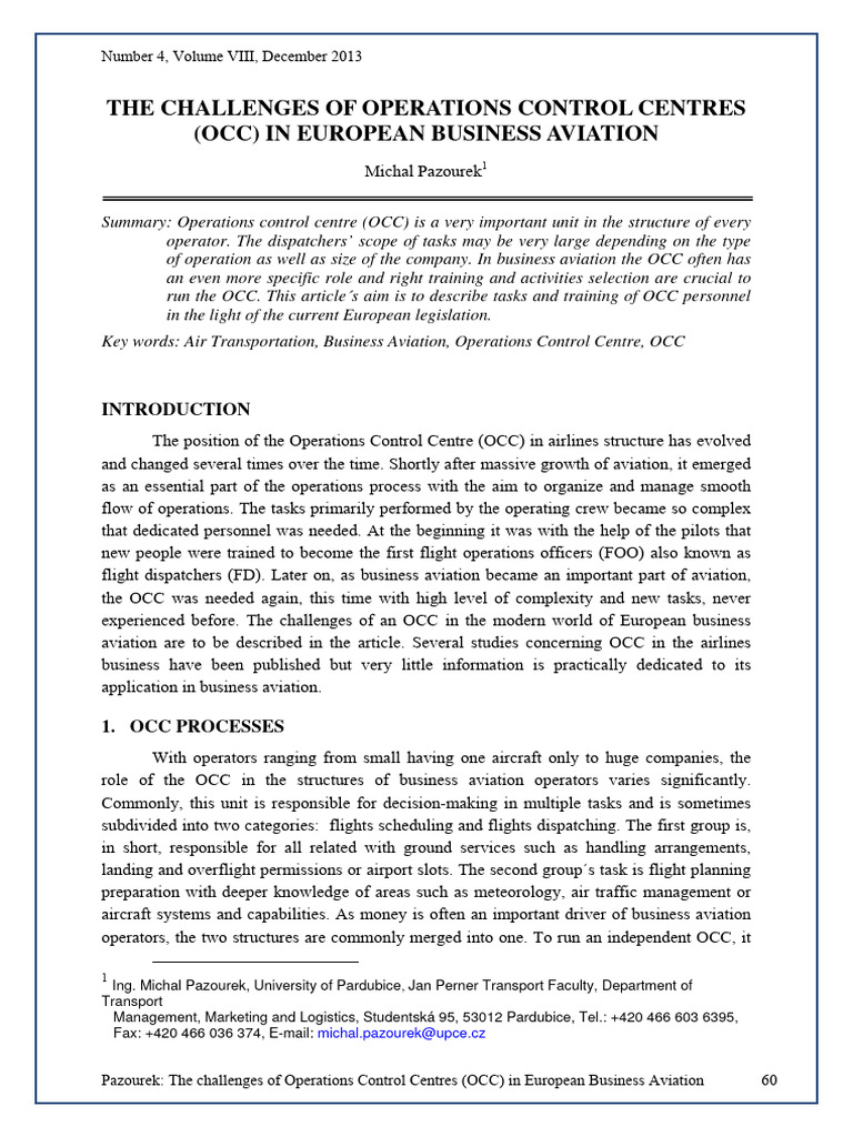 Challenge of OCC in Europe | PDF | Aviation | Airport