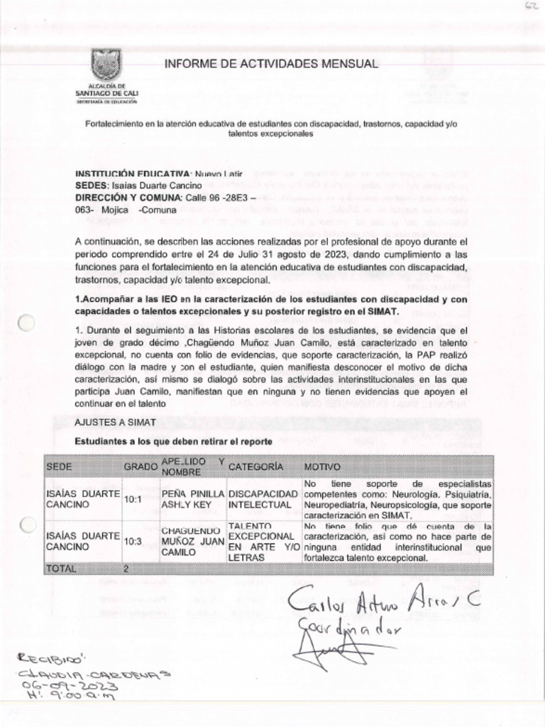 Informe Rector | PDF