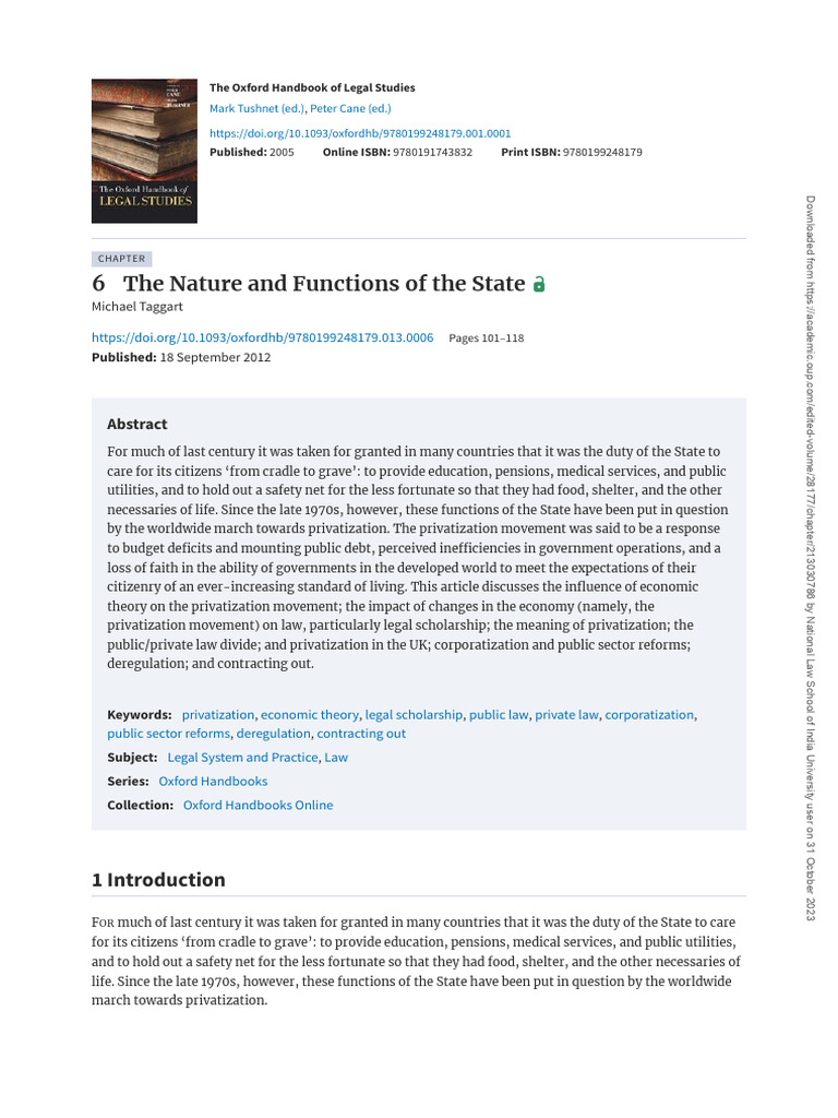 The Nature and Functions of The State | PDF | State Owned Enterprise ...