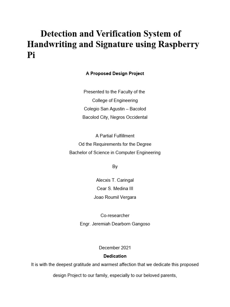 Detection and Verification System of Handwriting and Signature Using Raspberry Picopy ...