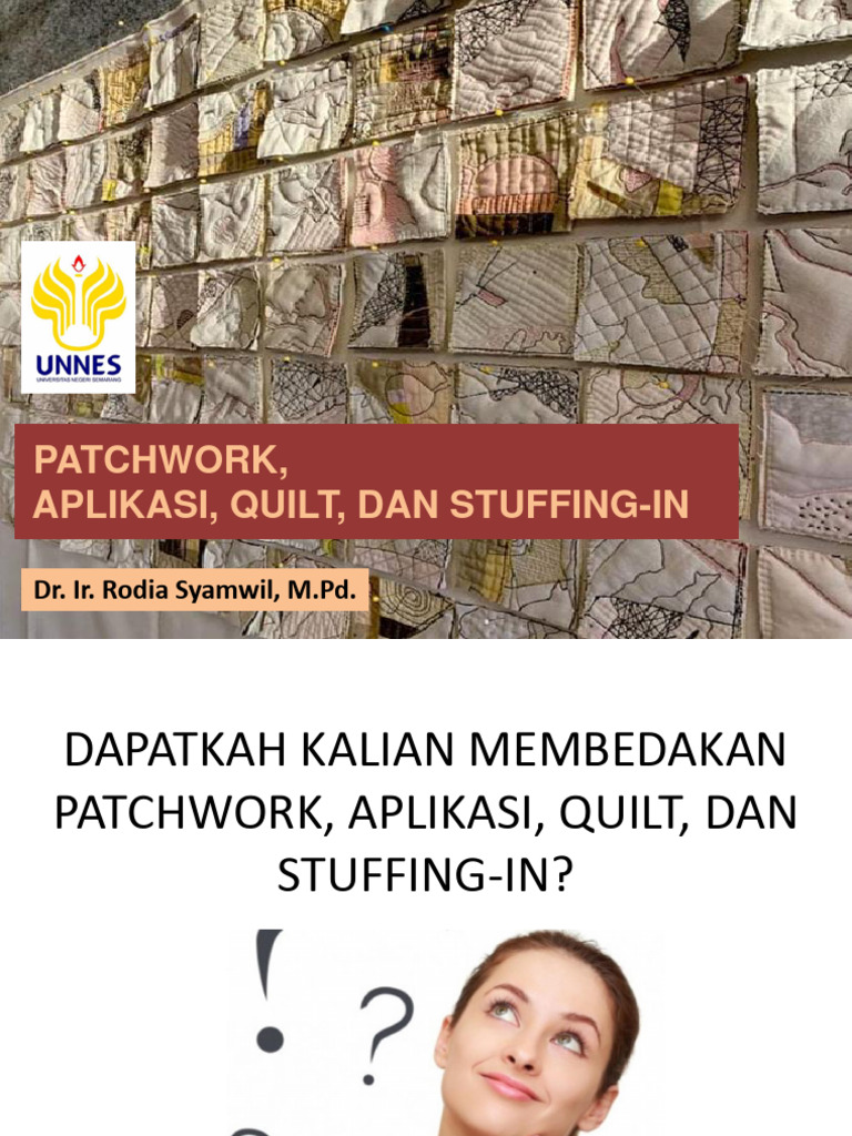 Teknik Patchwork dan Aplikasi Kain | PDF | Griya & Taman