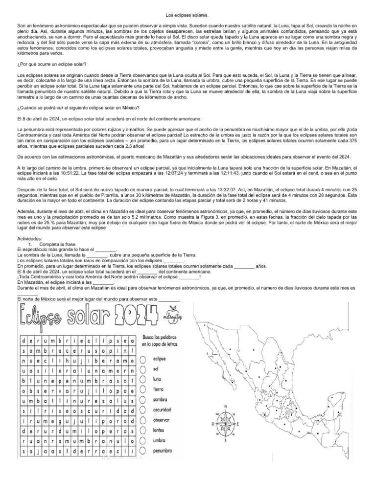 Los Eclipses Solares | Descargar gratis PDF | Eclipse solar | Dom