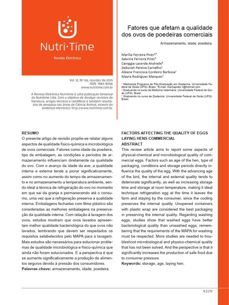 Artigo-339 Qualidade de Ovos | PDF | Alimentos