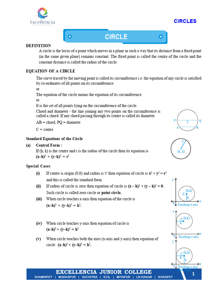 Circle (Theory) | PDF | Circle | Geometric Shapes