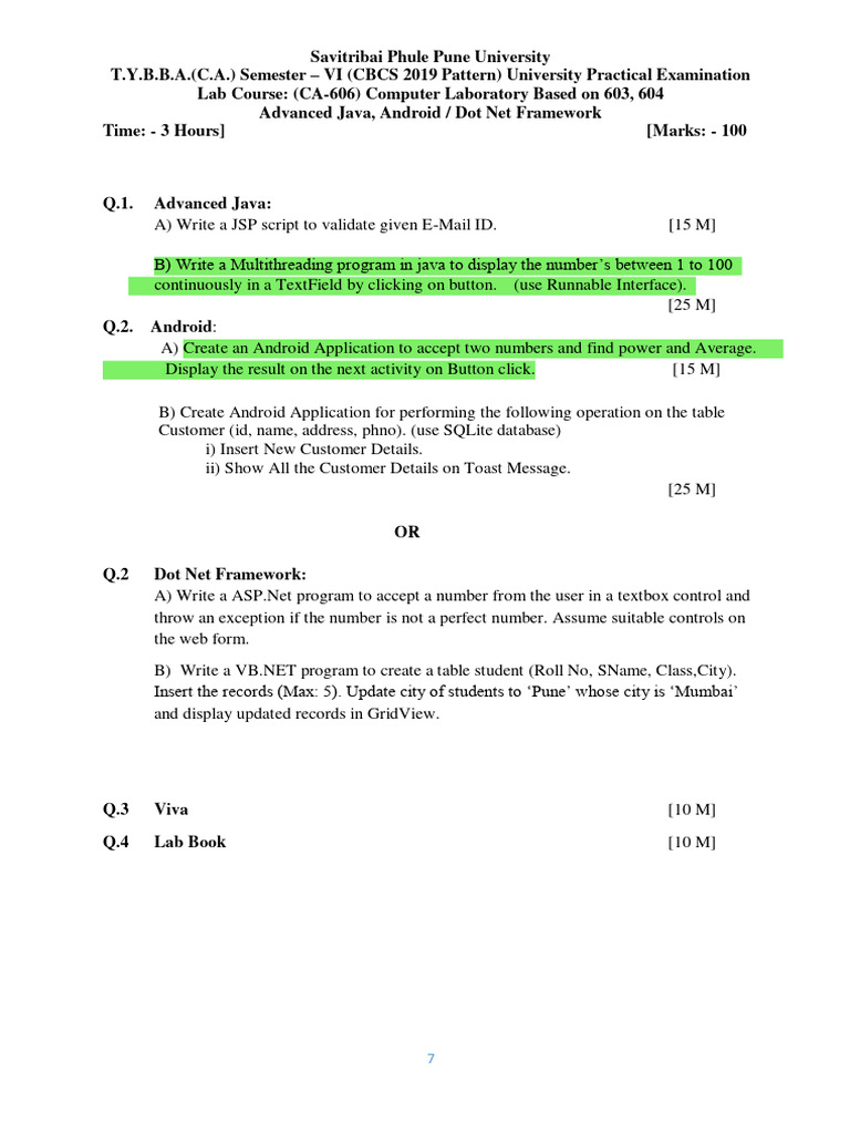 Selected Practical Slips | PDF | Android (Operating System) | Java (Programming Language)
