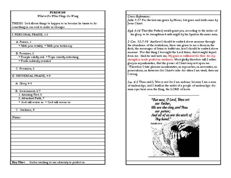 Psalm 138 Outline | PDF